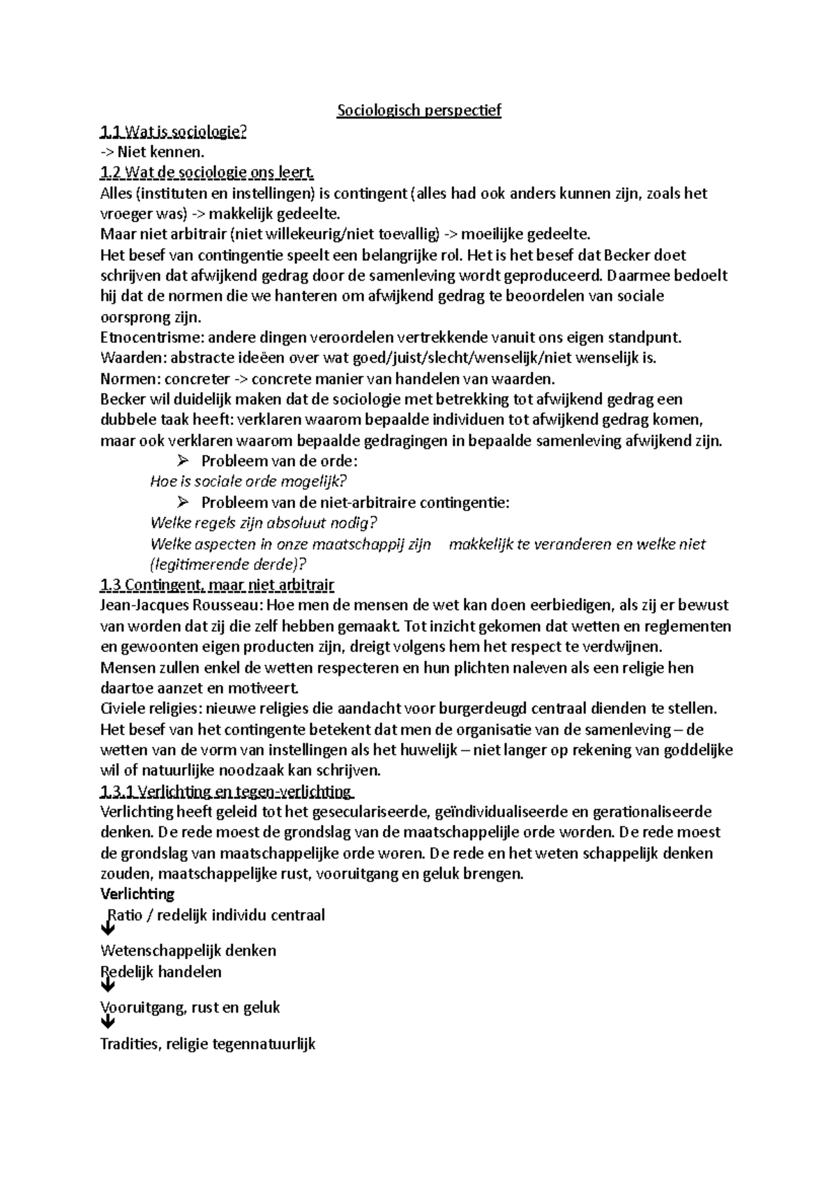 Sociologisch perspectief samenvatting semester 1. - Sociologisch ...