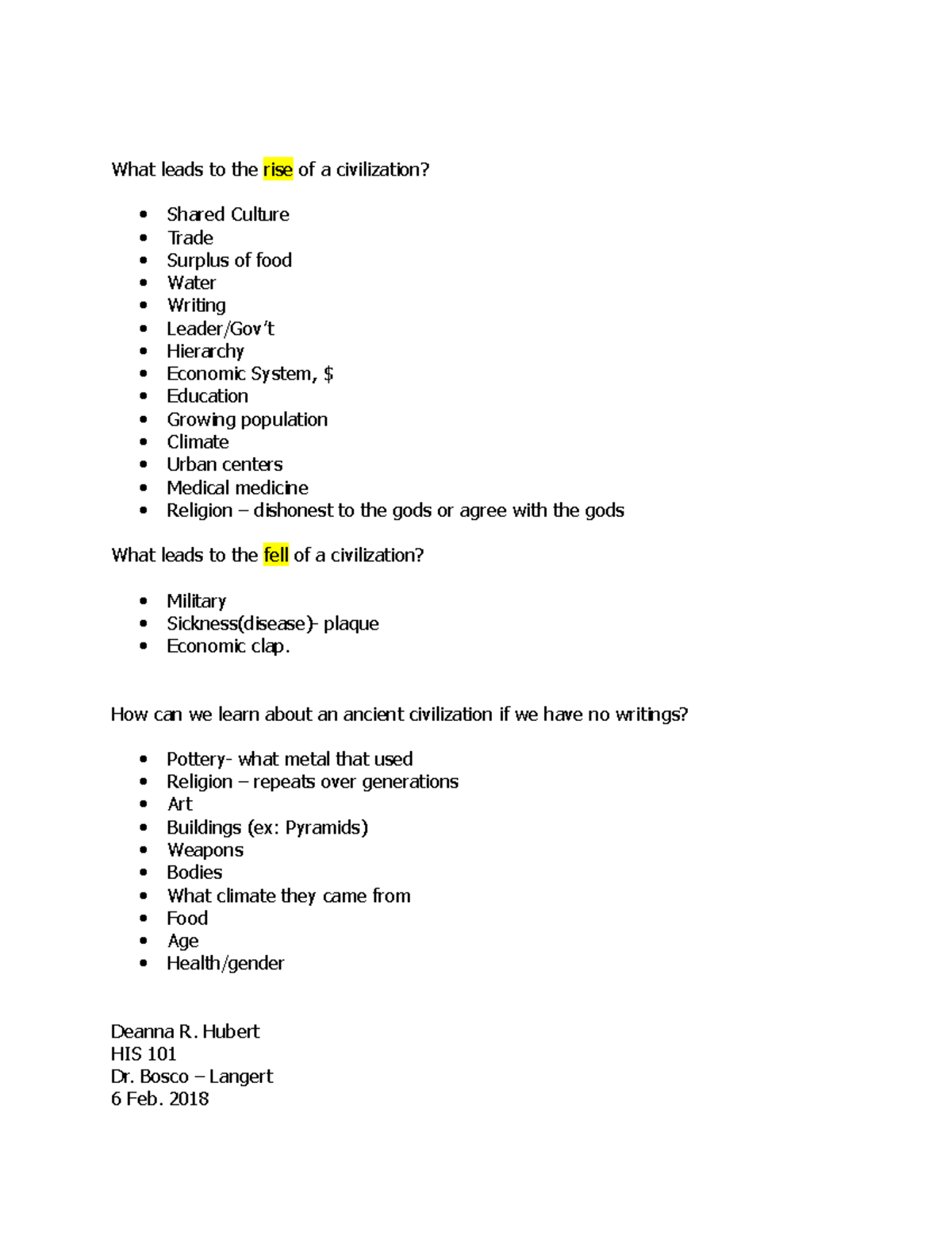 History 101 early civilizations - What leads to the rise of a ...