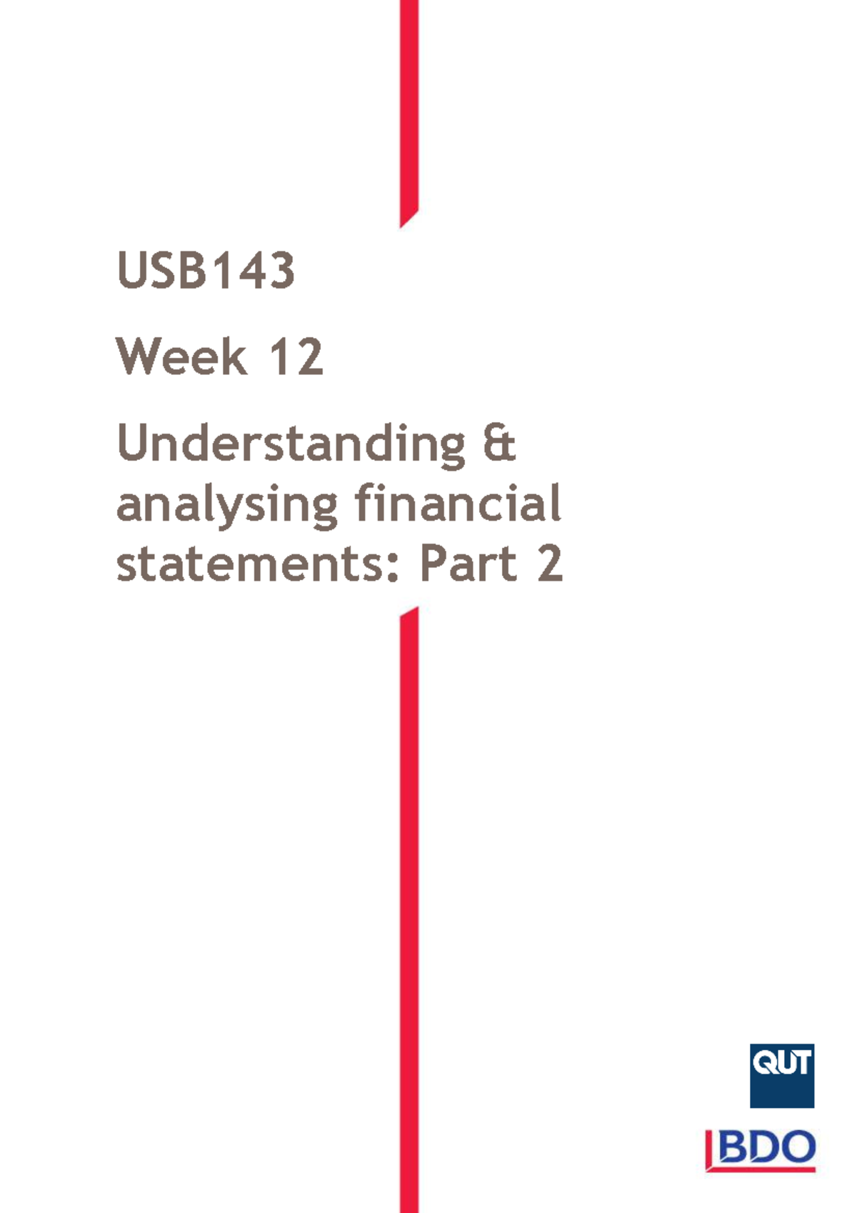 Lecture Notes - Week 12 - grade 6 - USB Week 12 Understanding ...