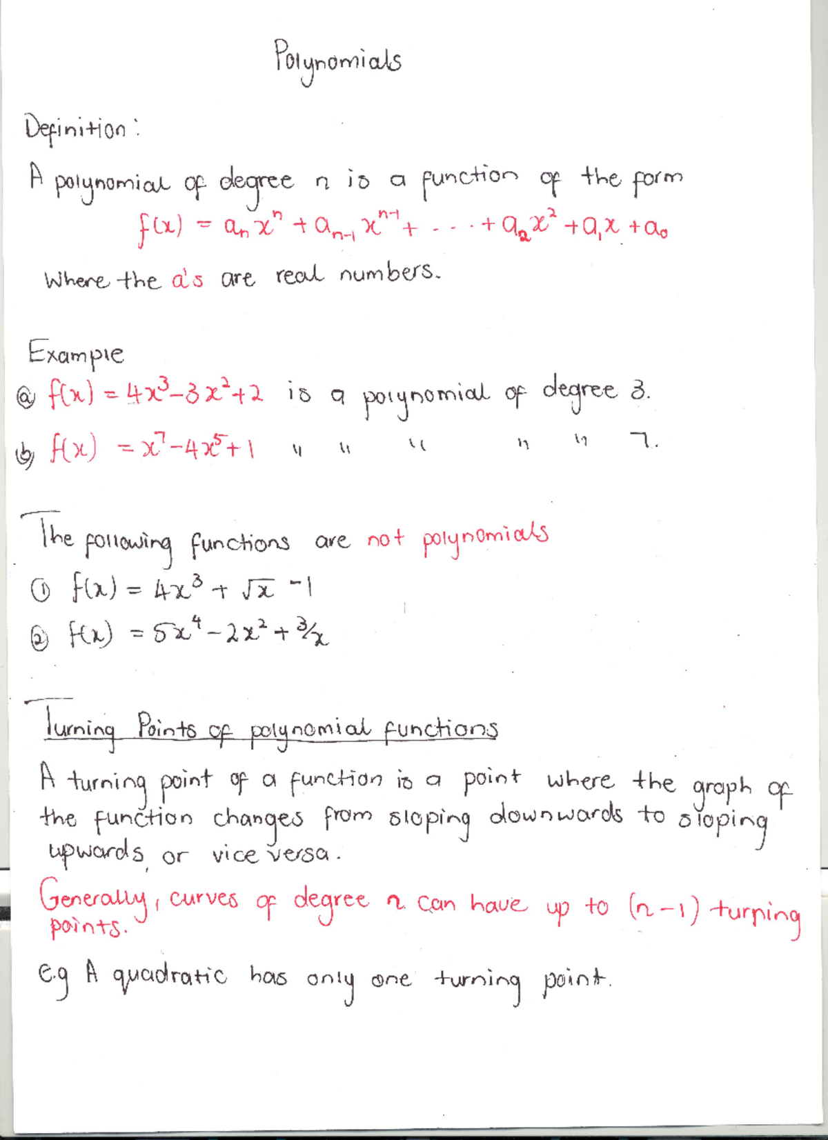 Polynomial Fun - MTHS123 - Studocu