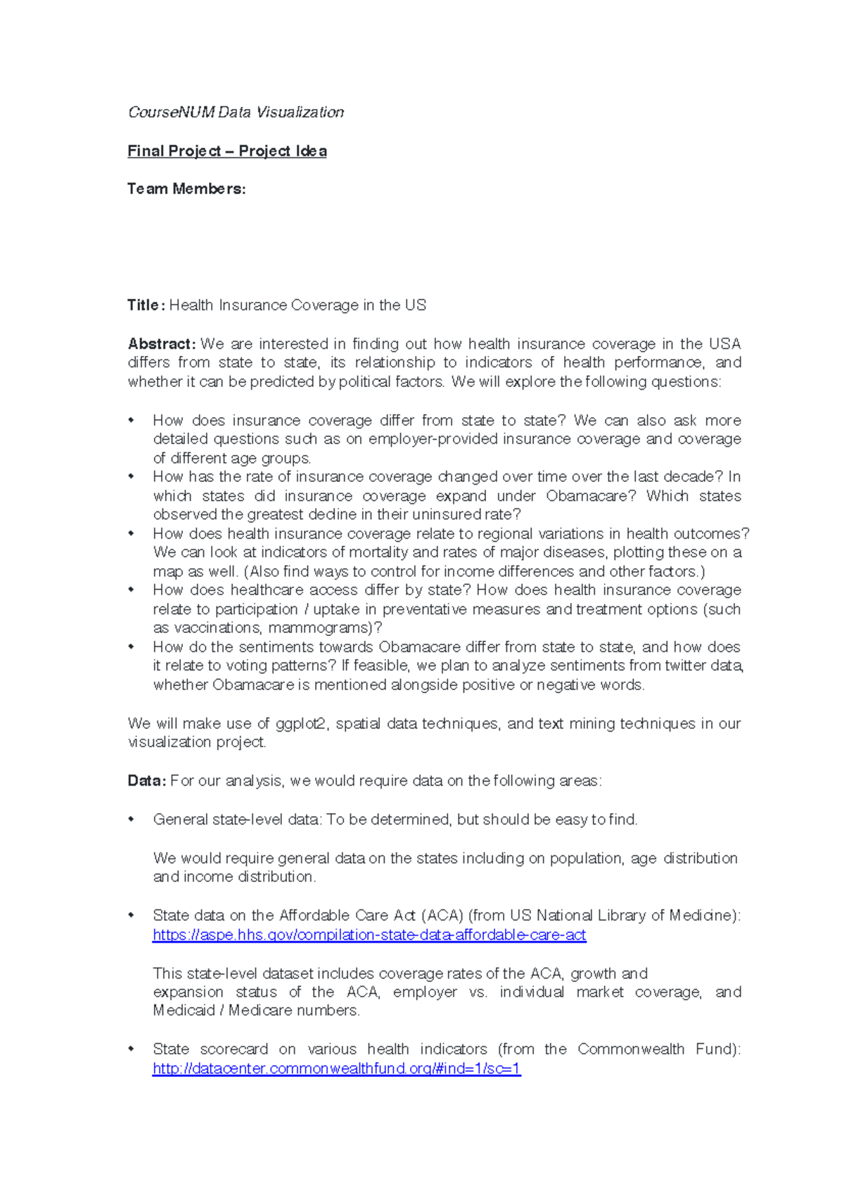 Sample Final Project Proposal - CourseNUM Data Visualization Final ...