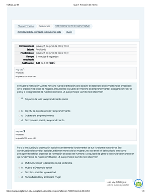 Parcial 2 Revisión del intento - Página Principal Mis cursos TI001 ...