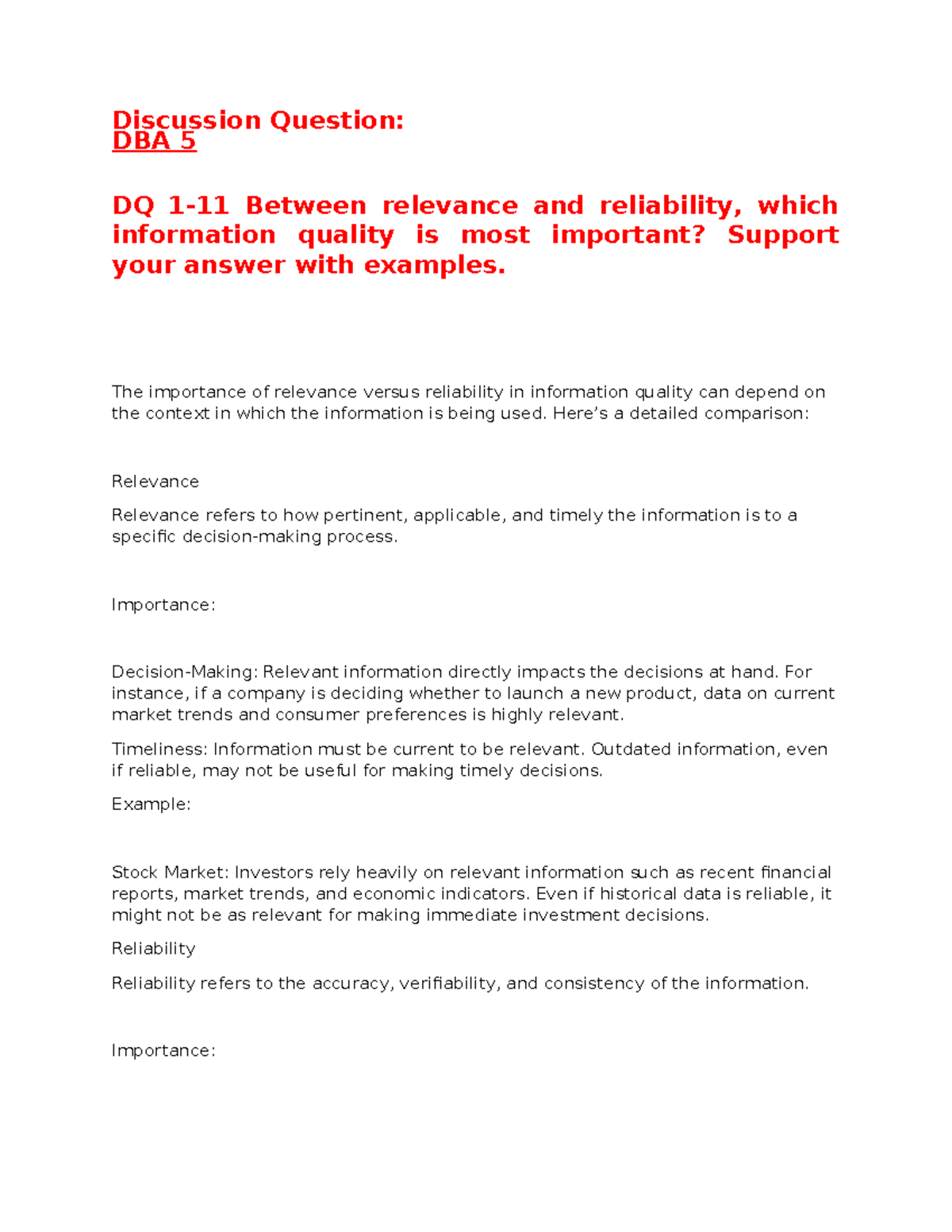 DBA and SUA upload website Discussion Queston 6 - Discussion Question ...