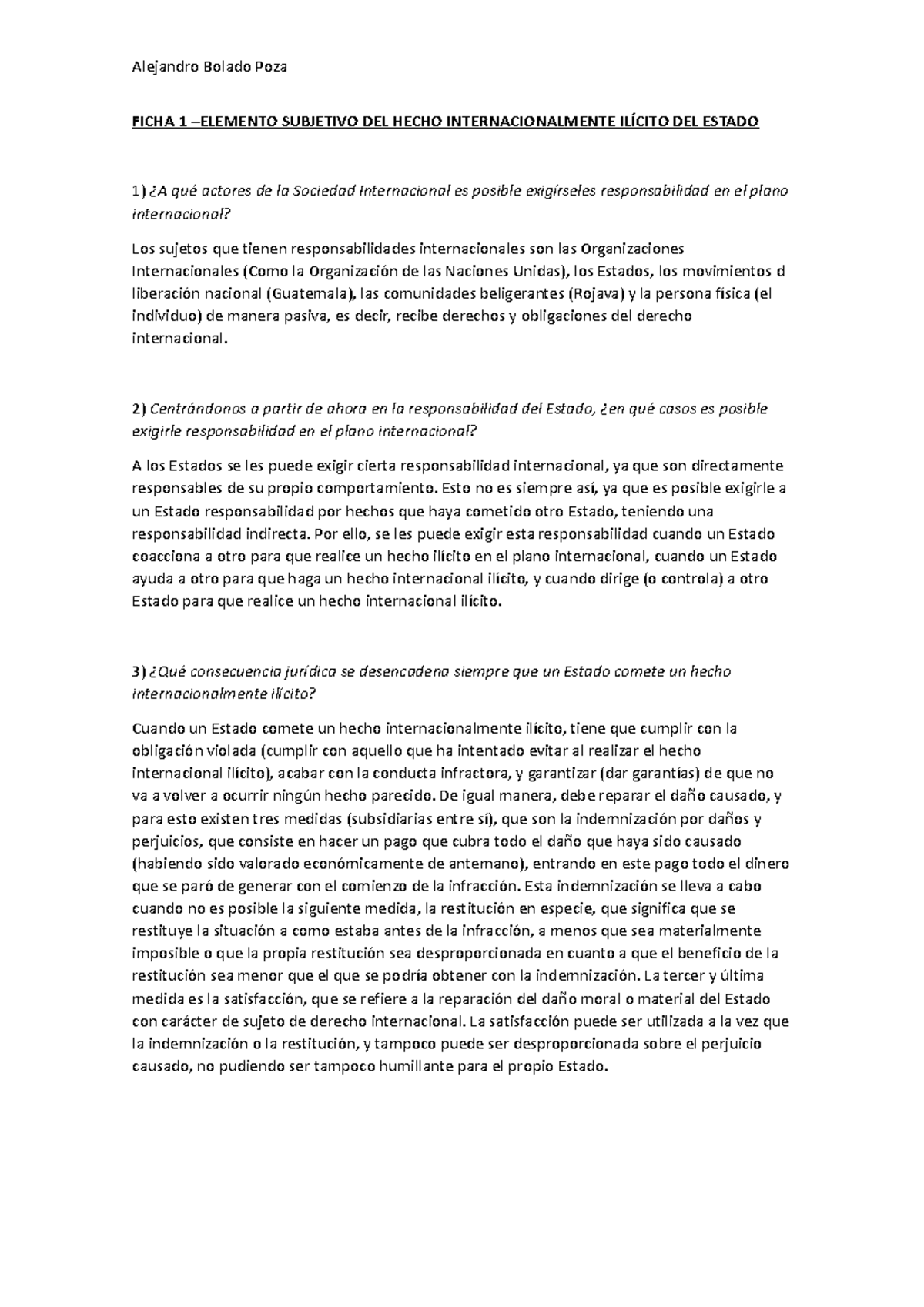 Ficha 1 Derecho Internacional Público 1 - Alejandro Bolado Poza FICHA 1 ...