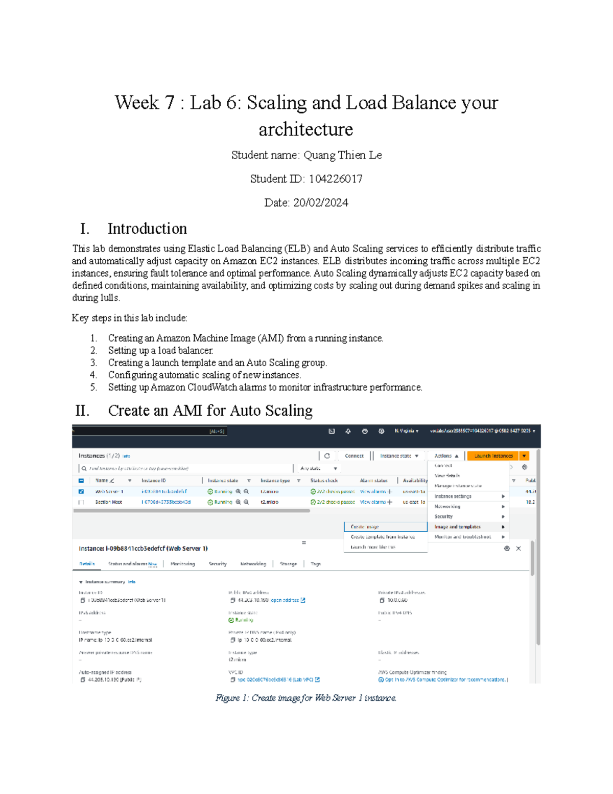 Lab7-Scaling and Load balance - Week 7 : Lab 6: Scaling and Load Balance your architecture ...