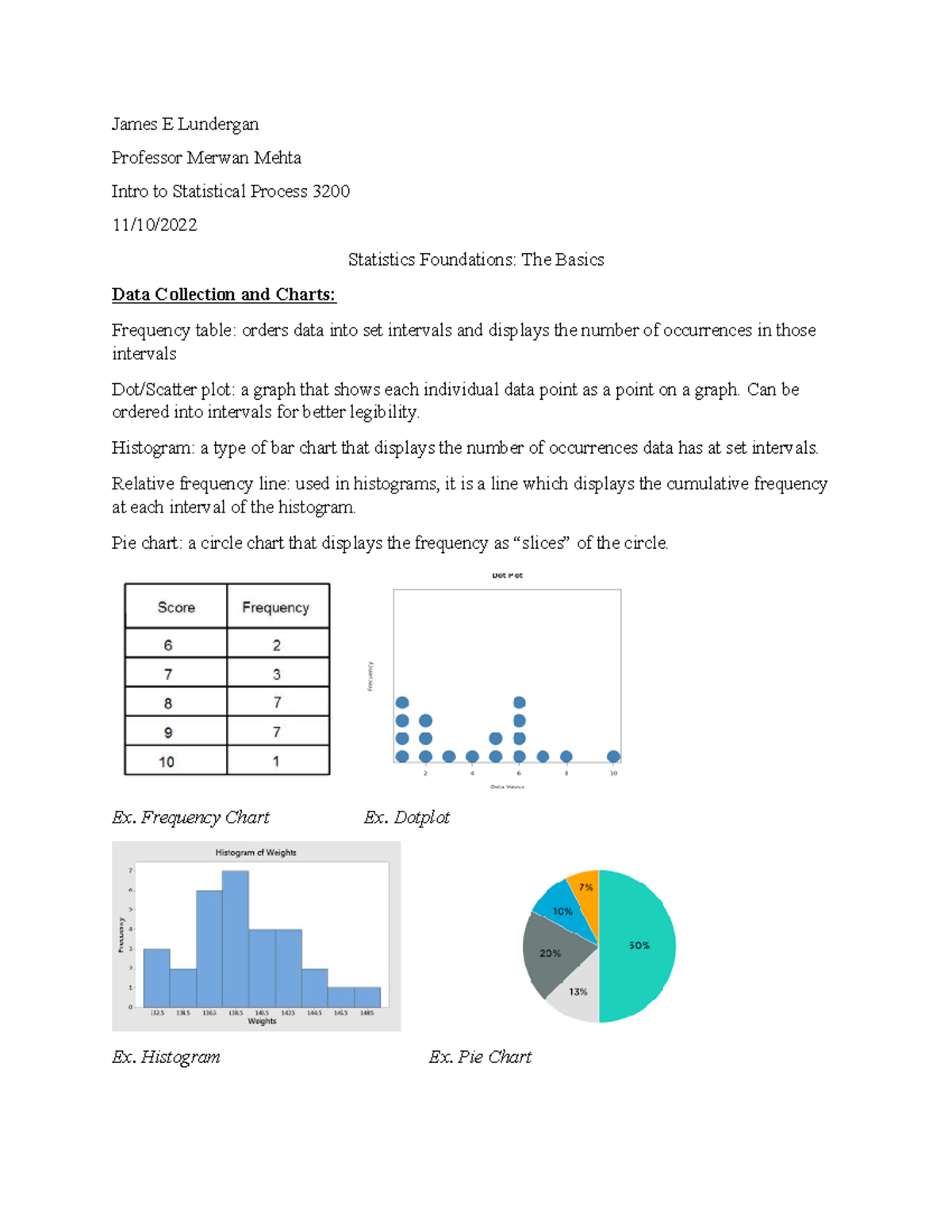 Statistics Foundations - James E Lundergan Professor Merwan Mehta Intro ...