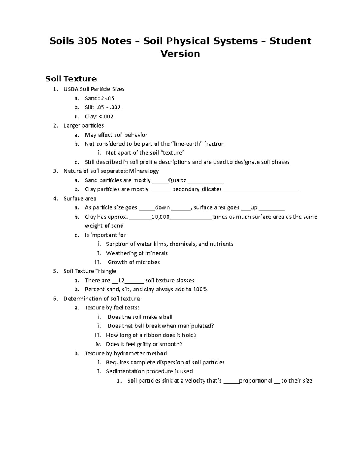 2a. Lecture Notes - 2a - Version Soil Texture USDA Soil Particle Sizes ...