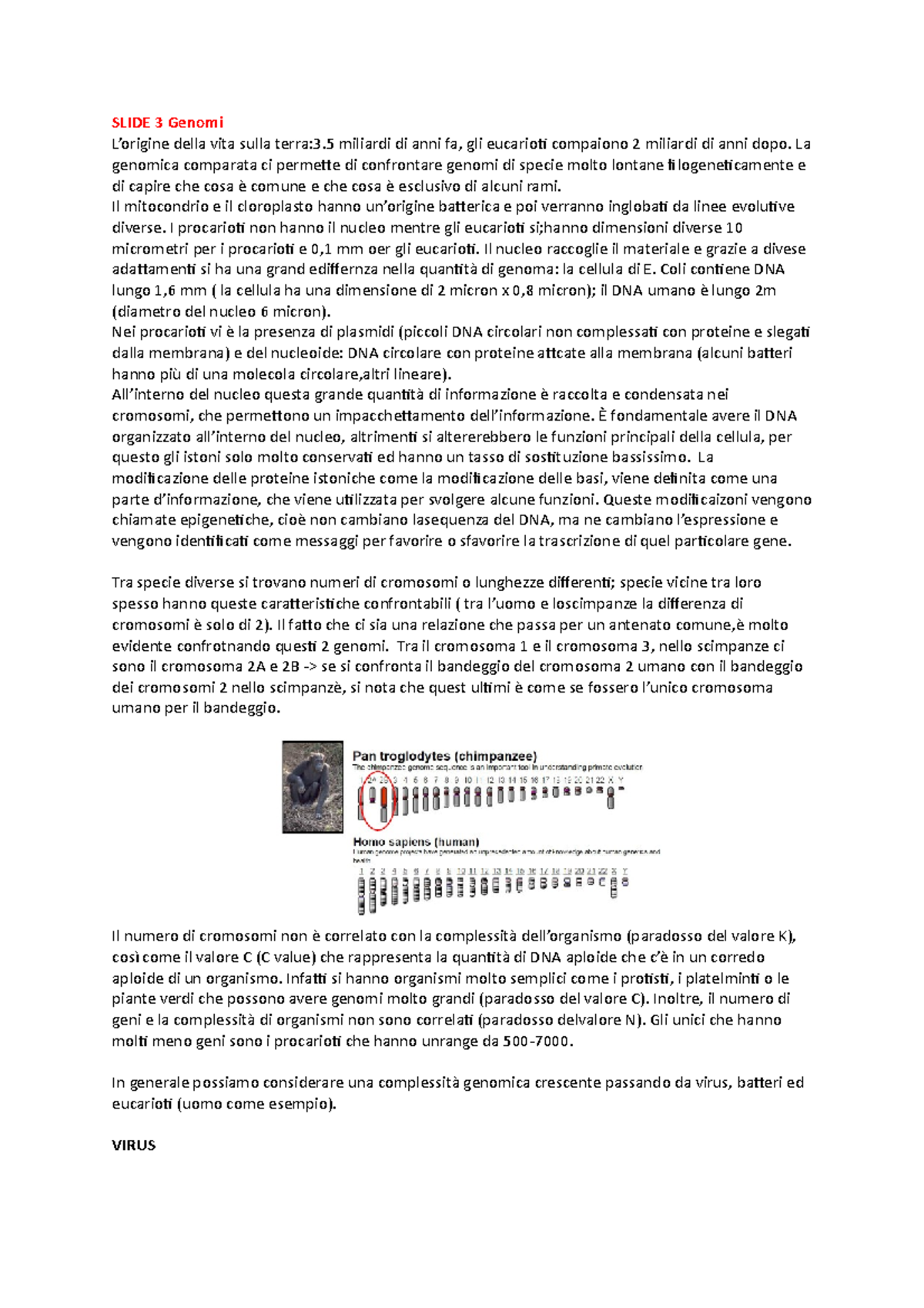 Slide 3 Genomi procarioti eucarioti e virus - Genetica applicata ...