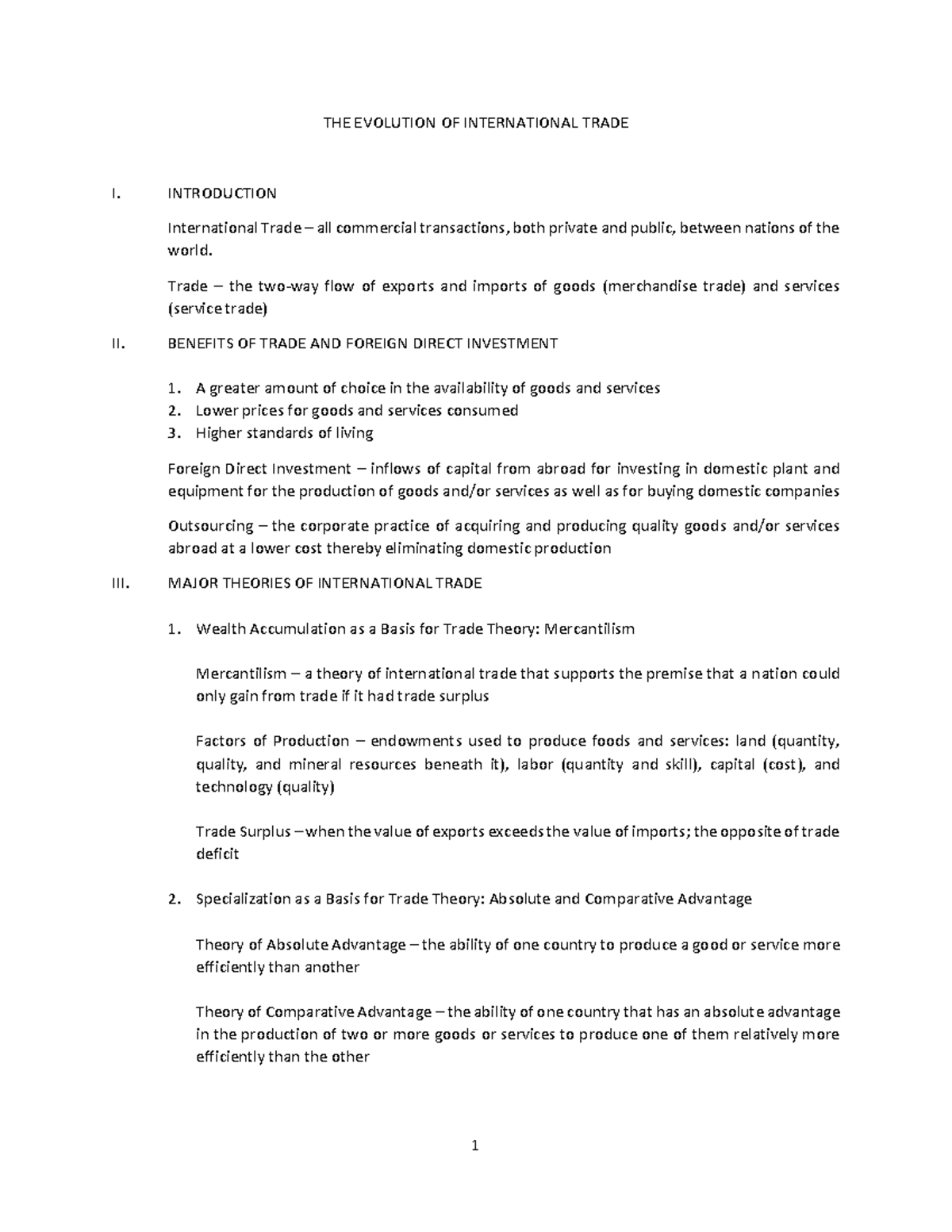 2 Module THE- Evolution-OF- International- Trade - THE EVOLUTION OF ...
