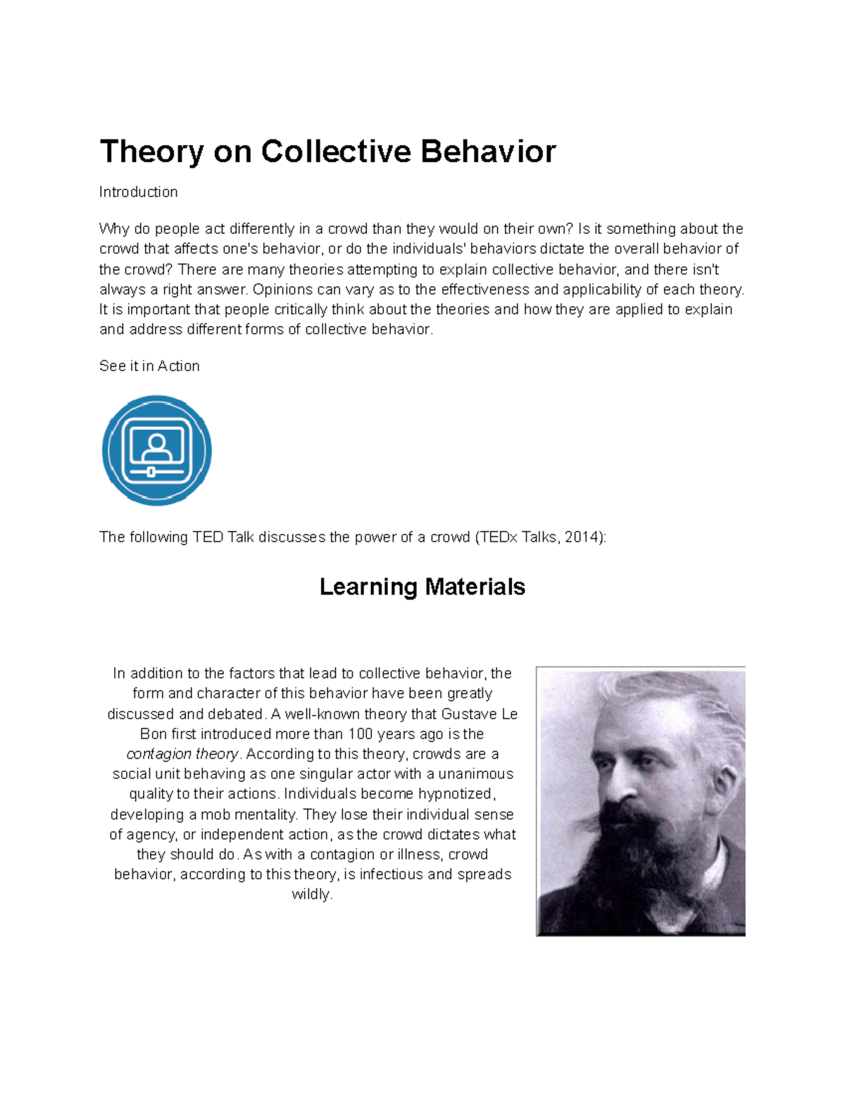 Theory on Collective Behavior - Theory on Collective Behavior ...