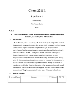 Chem2212L Experiment 4 Acidic vs. Basic Conditions in the Nucleophilic ...