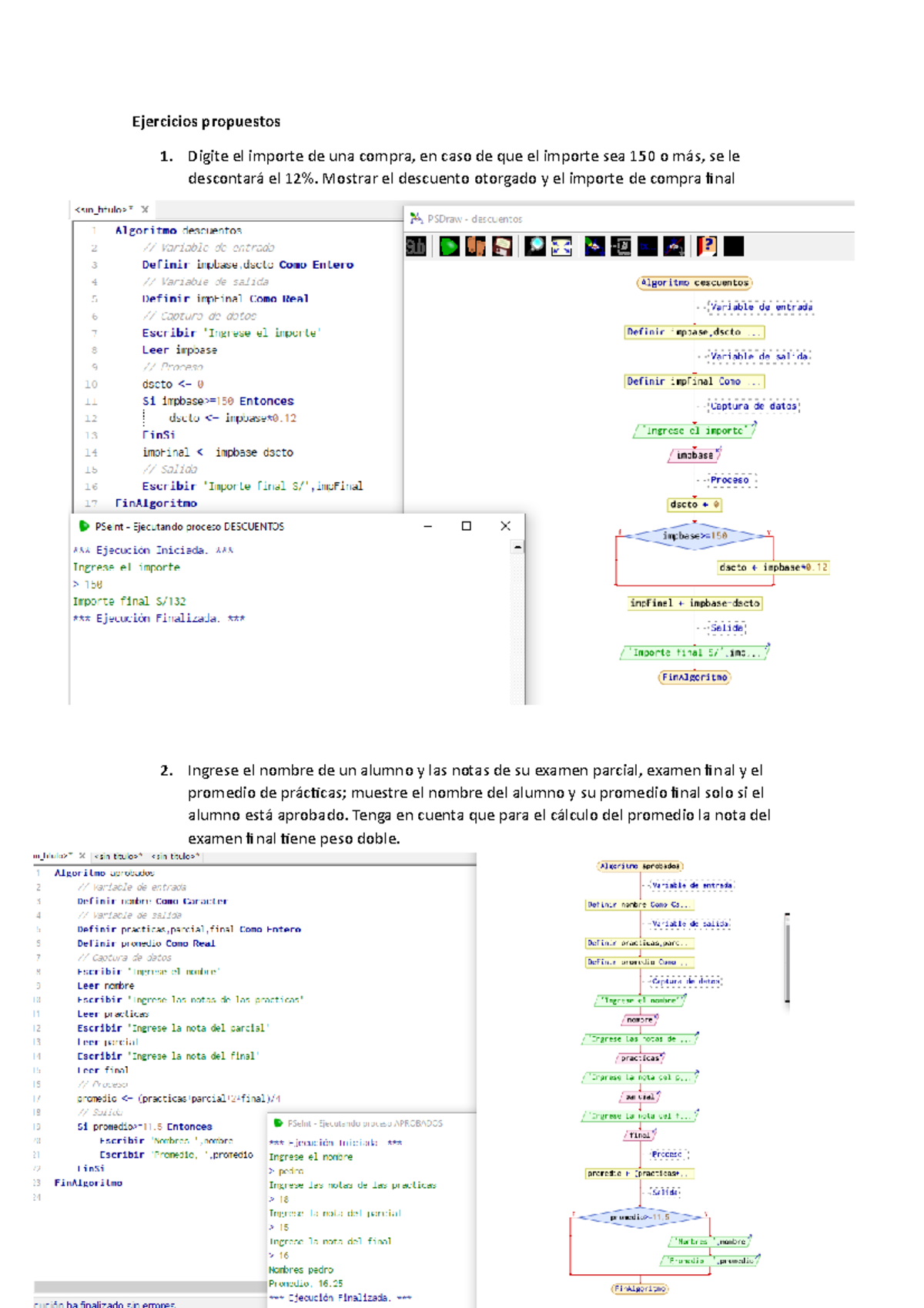 Tareas 04 - Apuntes S04 - Ejercicios propuestos 1. Digite el importe de ...