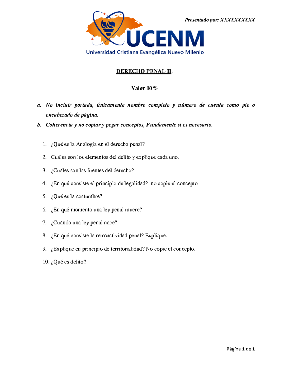 A1 Penal II 3P 2022 - Notaz de clase - Presentado por: XXXXXXXXXX ...