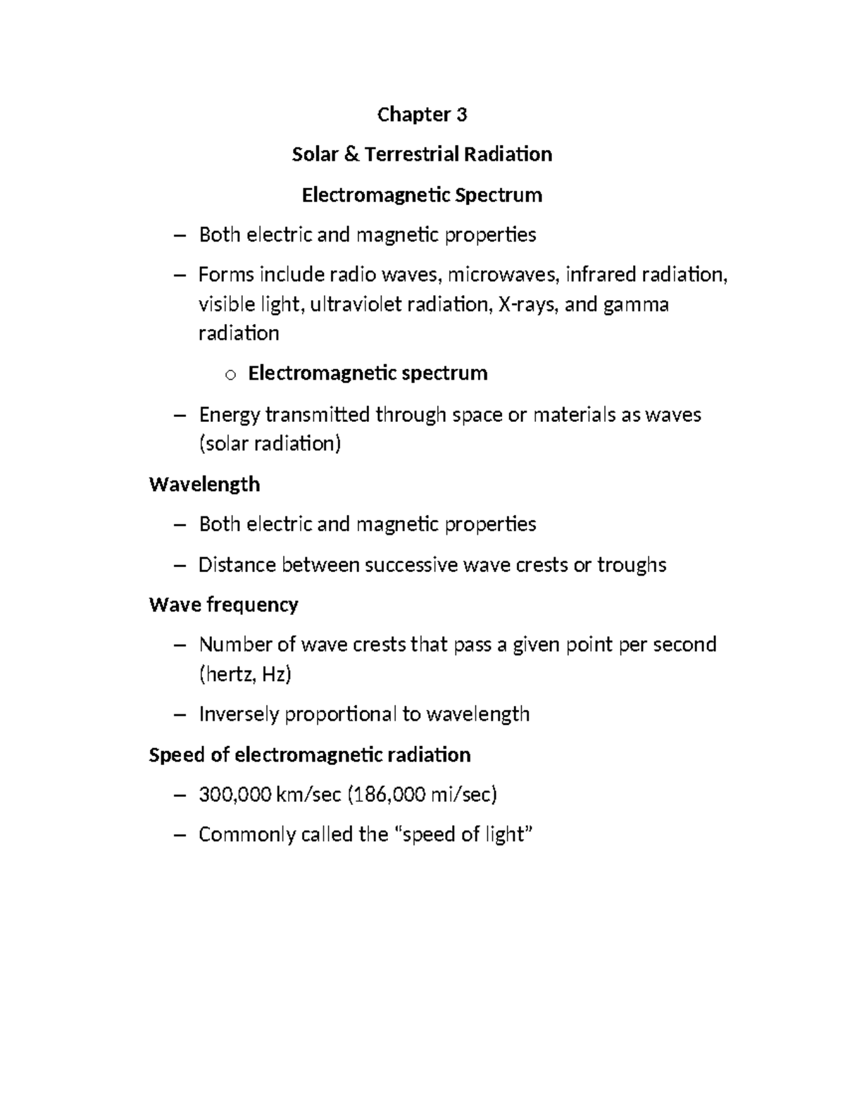 Introductiontoatmosphericsciencechapter 3notes - Chapter 3 Solar ...