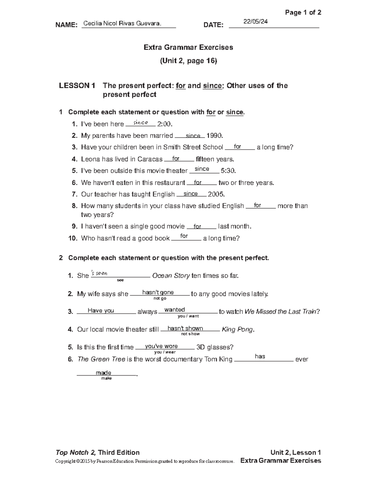 Unit 02 Extra Grammar Exercises - NAME: _________________________ DATE ...