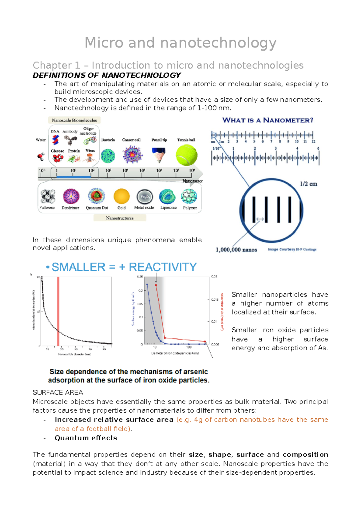 Resumen chapter 1 - Apuntes tema 1 Micro y nano - Micro and ...