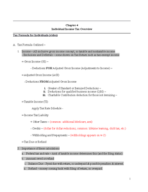 Ch. 14 Outline: ACCT 403 - Chapter 14 Tax Consequences of Home ...