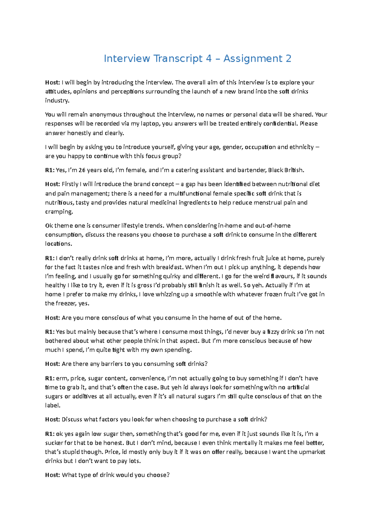 Interview Transcript 4 - The overall aim of this interview is to ...