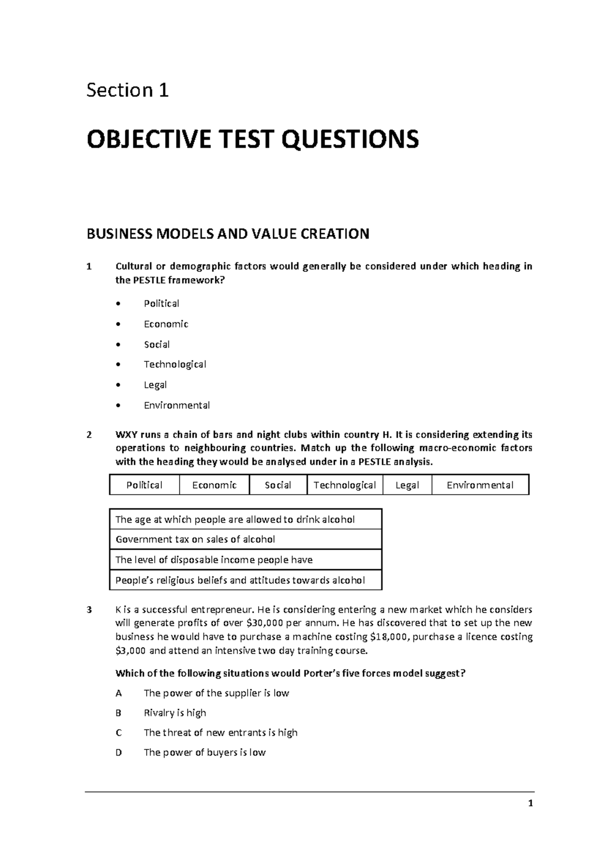 E2-Kaplan-Q - MAS practice questions - Section 1 OBJECTIVE TEST ...
