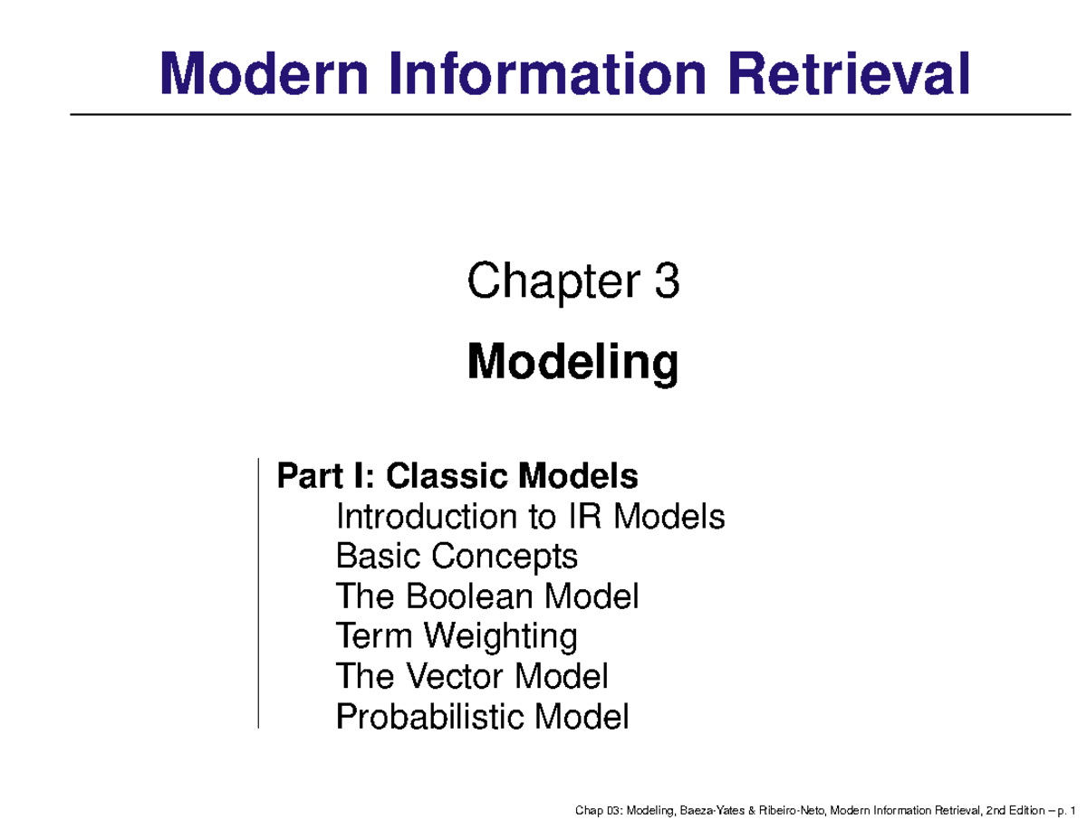111862 - It's a power point presentation - Modern Information Retrieval ...