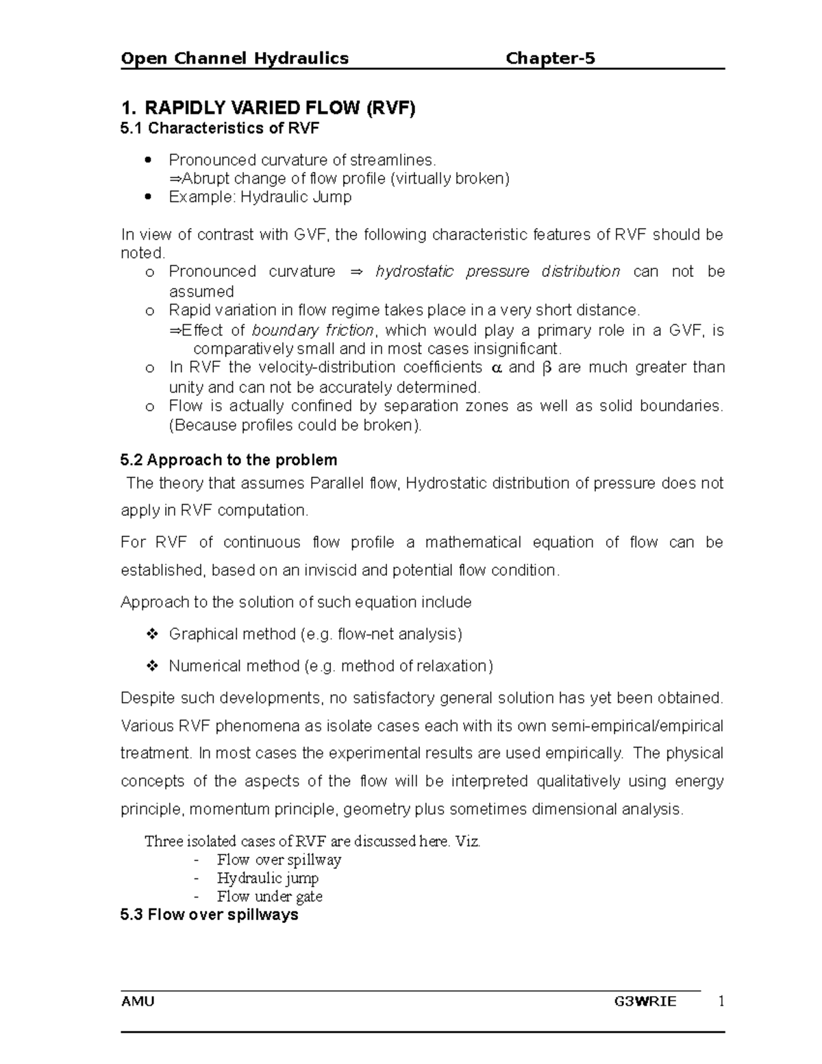 Chapter-5 - Best Materials for Open Channel hydraulics - 1. RAPIDLY ...