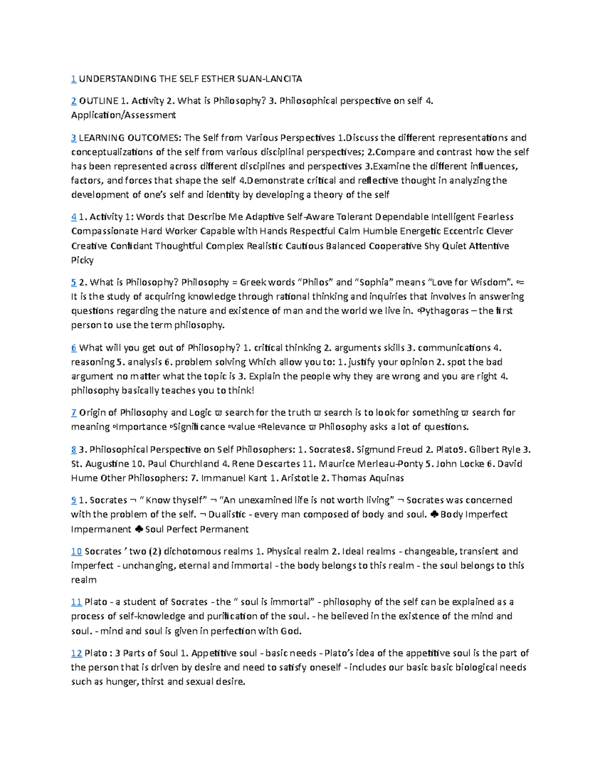 The self - Understanding the self - 1 UNDERSTANDING THE SELF ESTHER ...