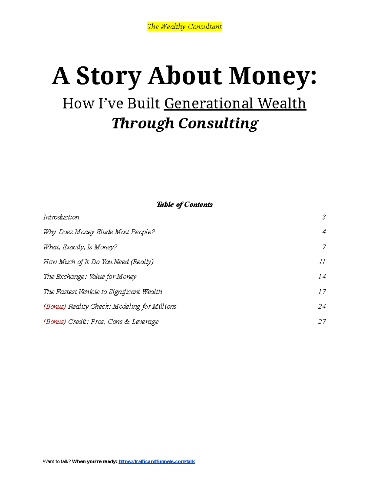 A story about money - this is good - The Wealthy Consultant A Story ...