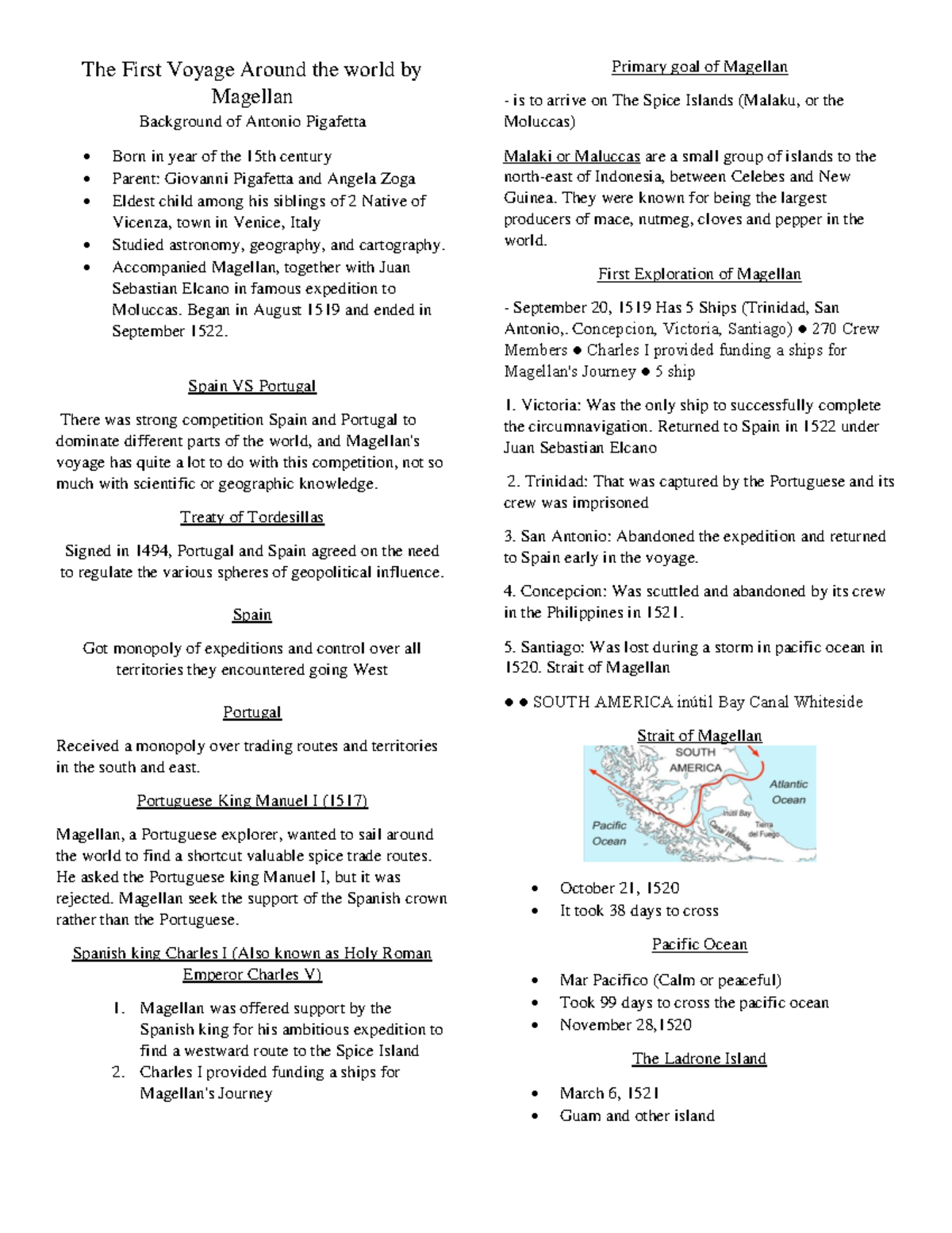 St Voyage RPH - lesson - The First Voyage Around the world by Magellan ...