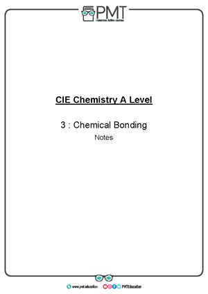 3. Chemical Bonding - CIE Chemistry A Level 3 : Chemical Bonding Notes ...