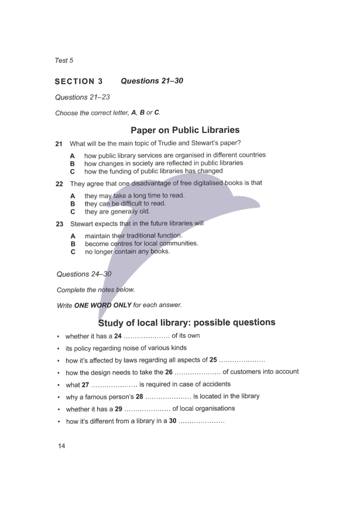 Paper ON Public Libraries - ielts vocab - Studocu
