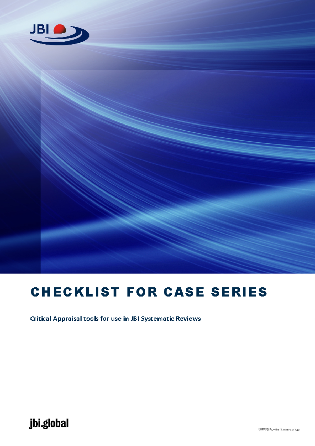 Checklist for Case Series - CHECKLIST FOR CASE SERIES Critical ...