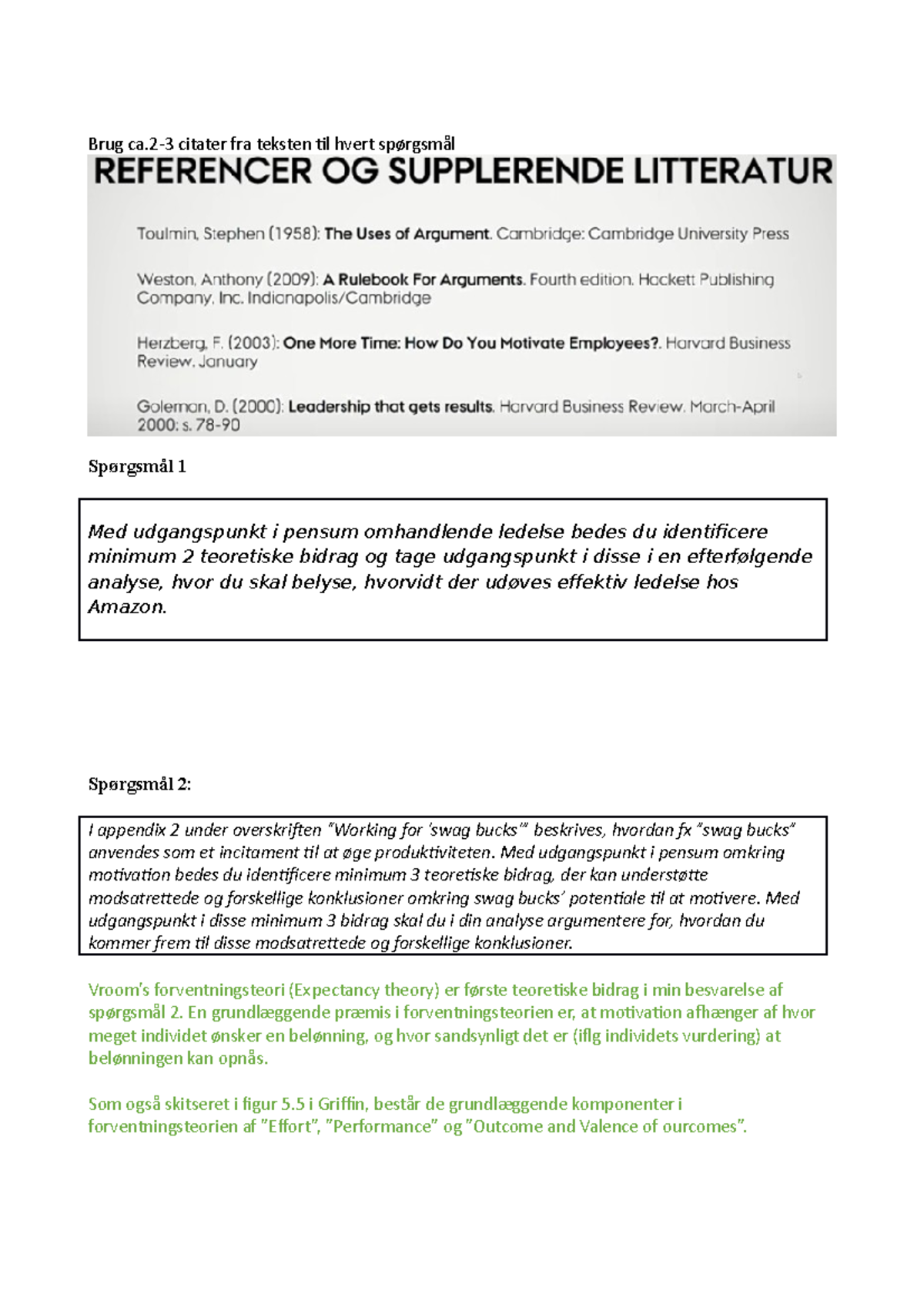 Eksempel på eksamen - Amazon (Vejledende) - Brug ca-3 citater fra ...