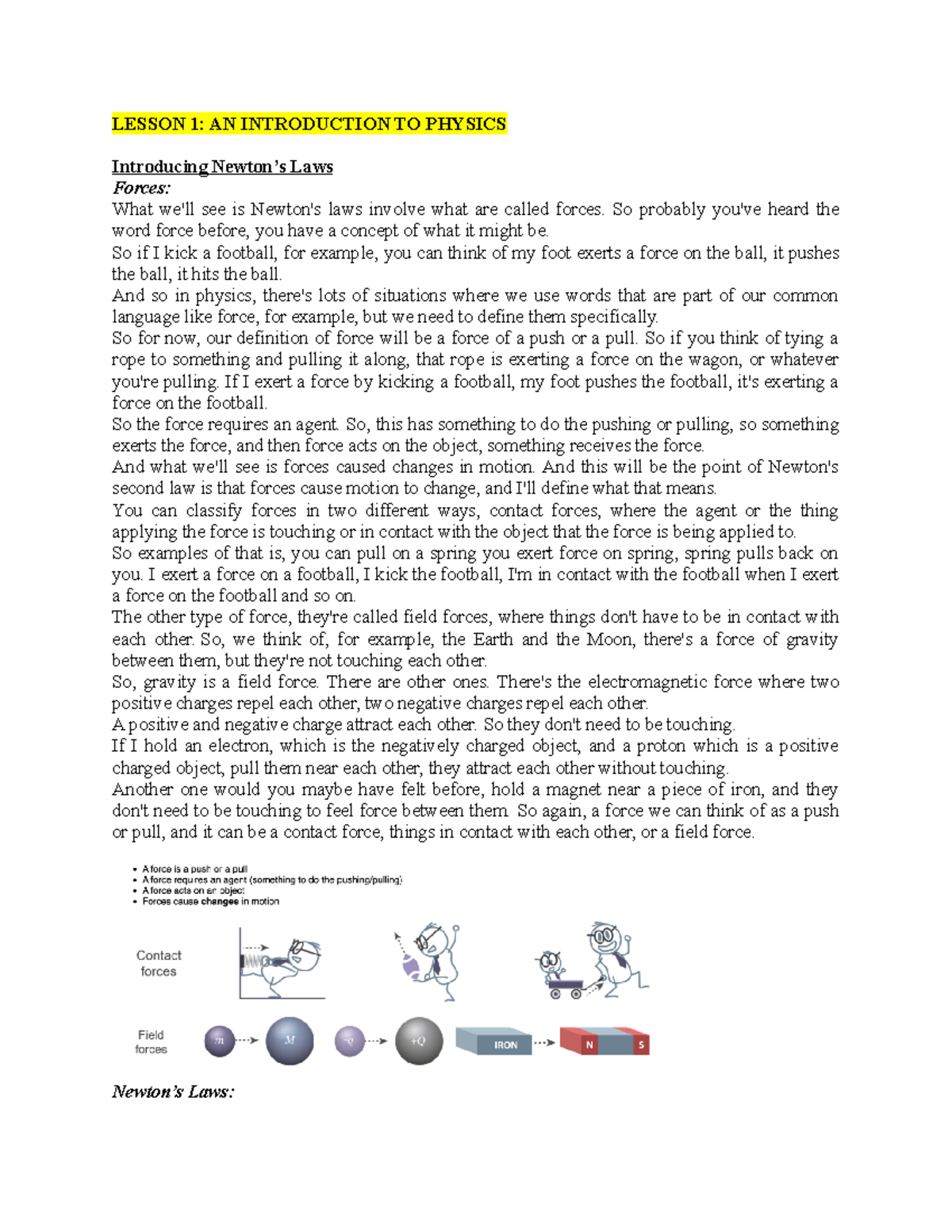 Lesson 1 PHYS 200 - intro to physics - LESSON 1: AN INTRODUCTION TO ...