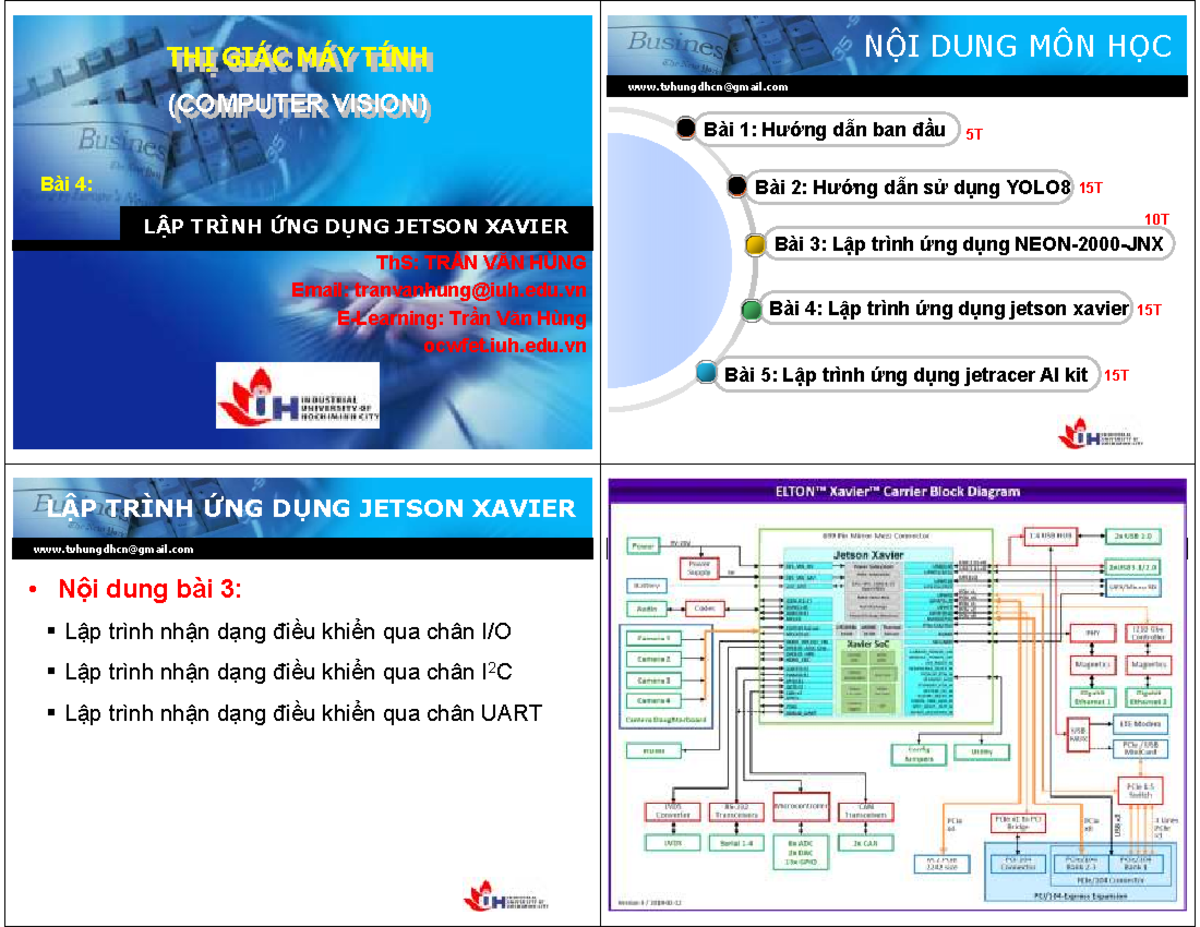 04 BAI 4 LAP Trinh UNG DUNG Jetson Xavier - Company LOGO LẬP TRÌNH ỨNG DỤNG JETSON XAVIER ThS ...