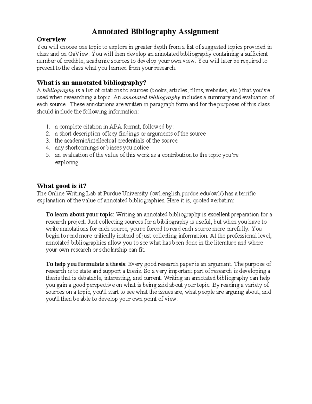 COMM 1100.Annotated Bibs Assignment - Annotated Bibliography Assignment ...