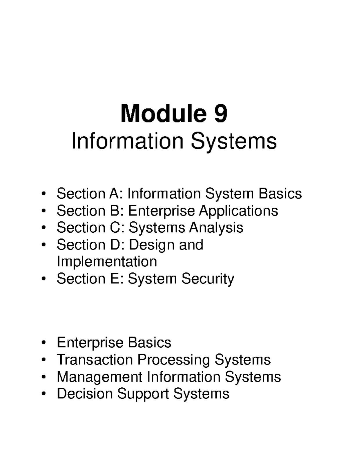 NP2018 Module 09 - Computer Concepts 2018 Module 9 Information Systems ...
