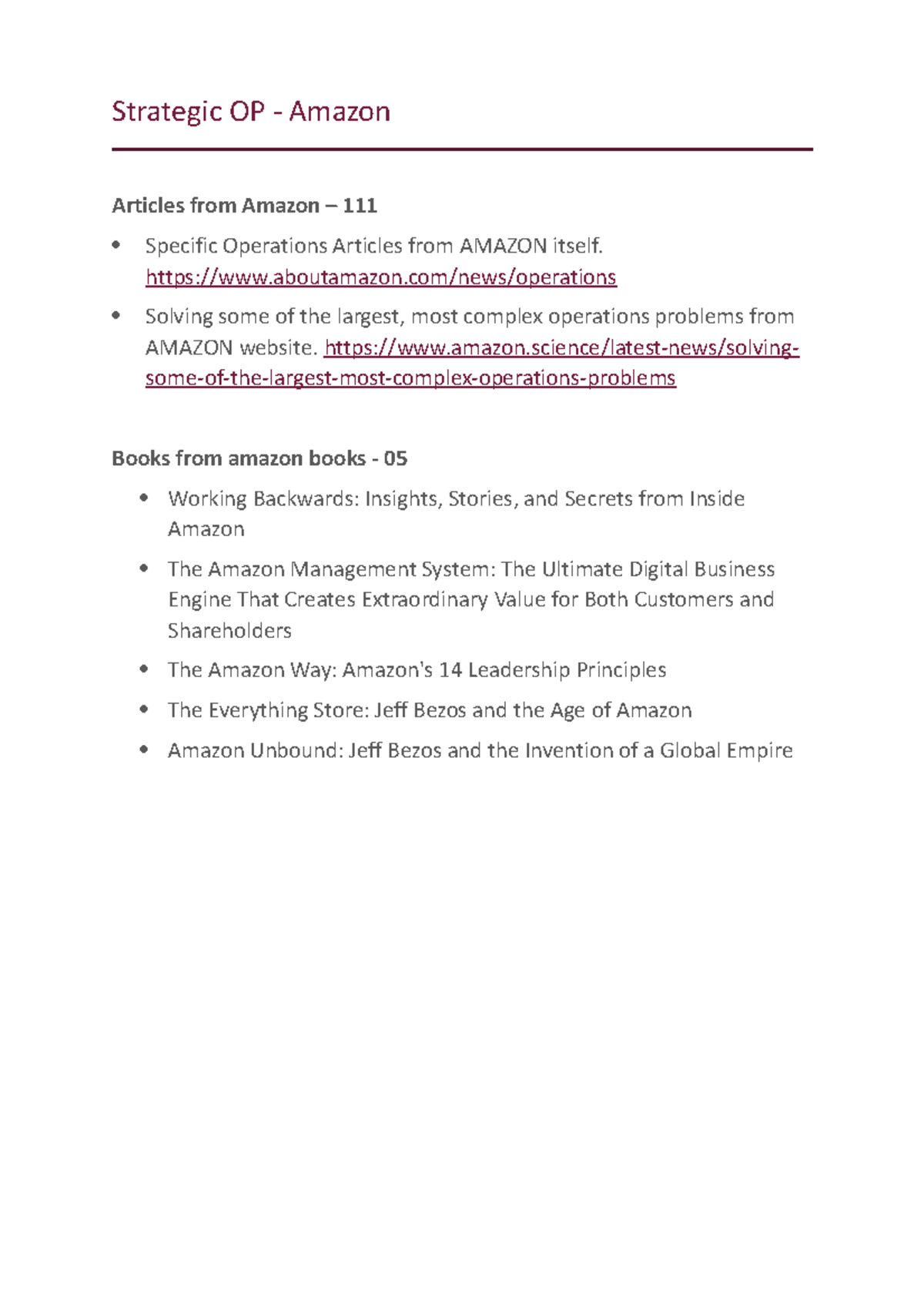 Startegic OP Amazon - Strategic OP - Amazon Articles from Amazon – 111 ...