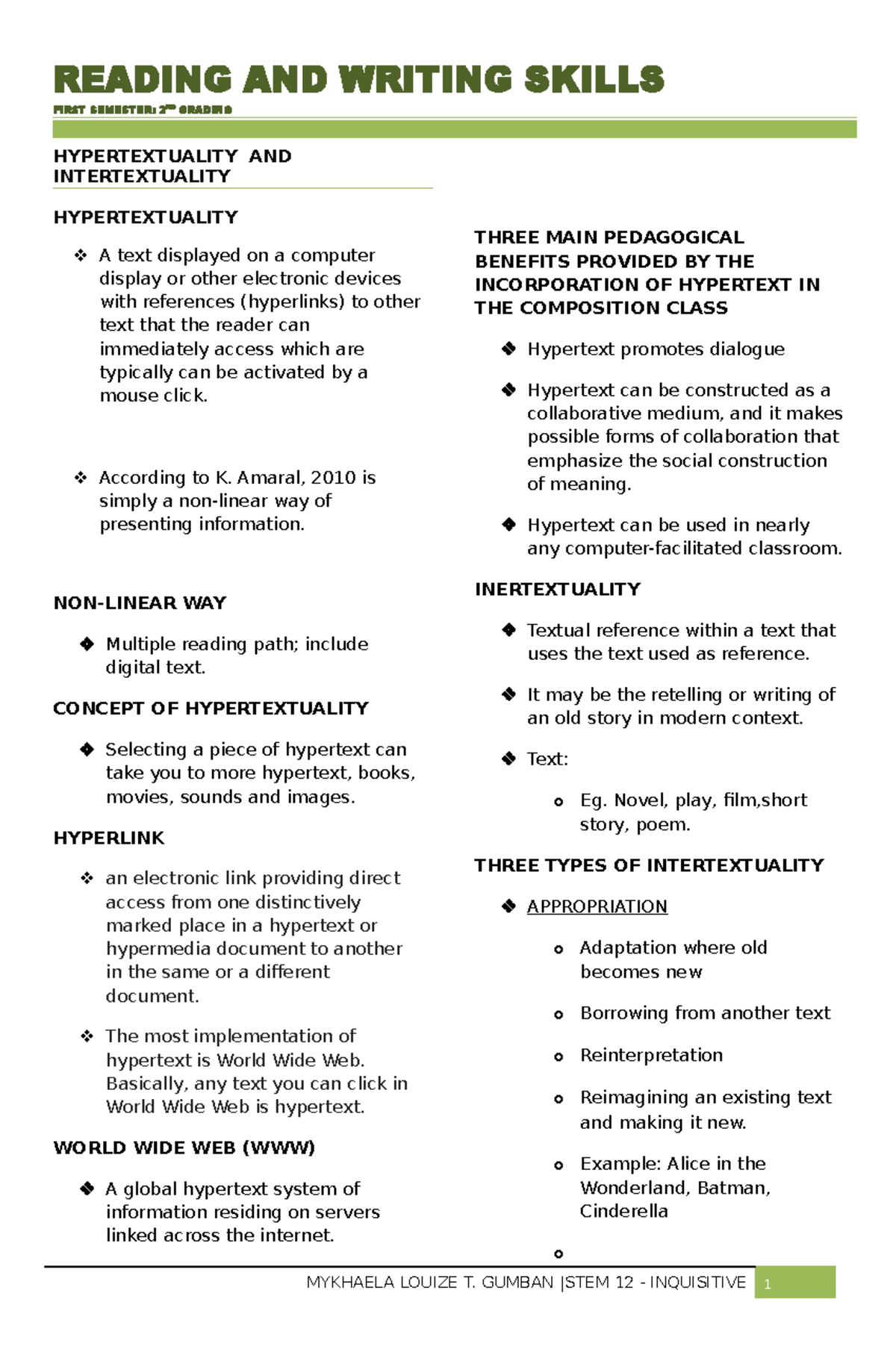 RAWS 2ND Quarter Reviewer - FIRST SEMESTER: 2 ND GRADING ...