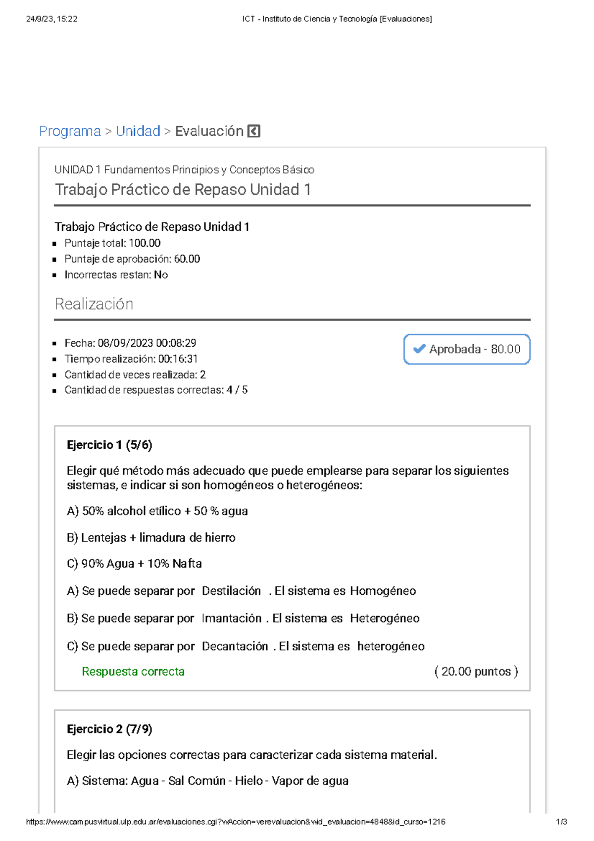ICT - Instituto de Ciencia y Tecnología [Evaluaciones] - 24/9/23, 15:22 ...
