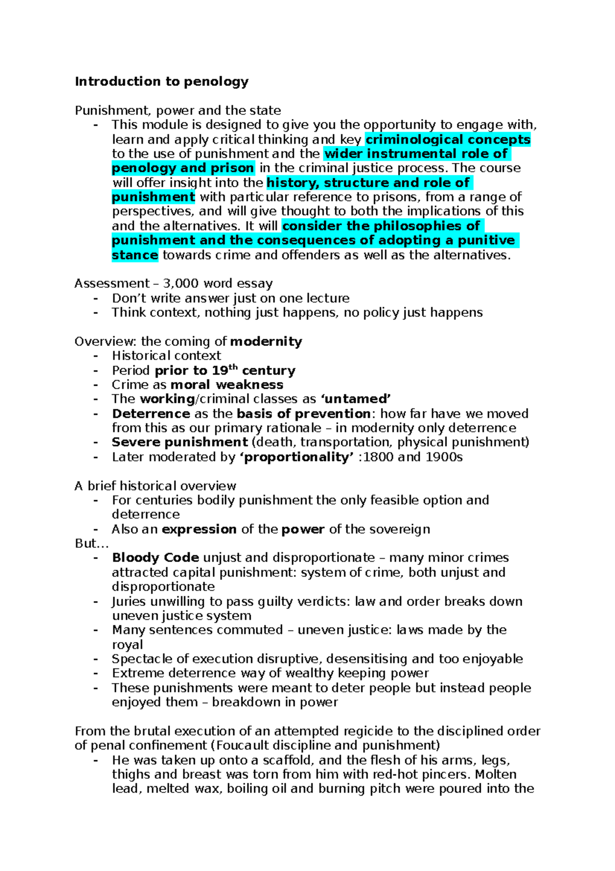 Introduction to penology - Introduction to penology Punishment, power ...