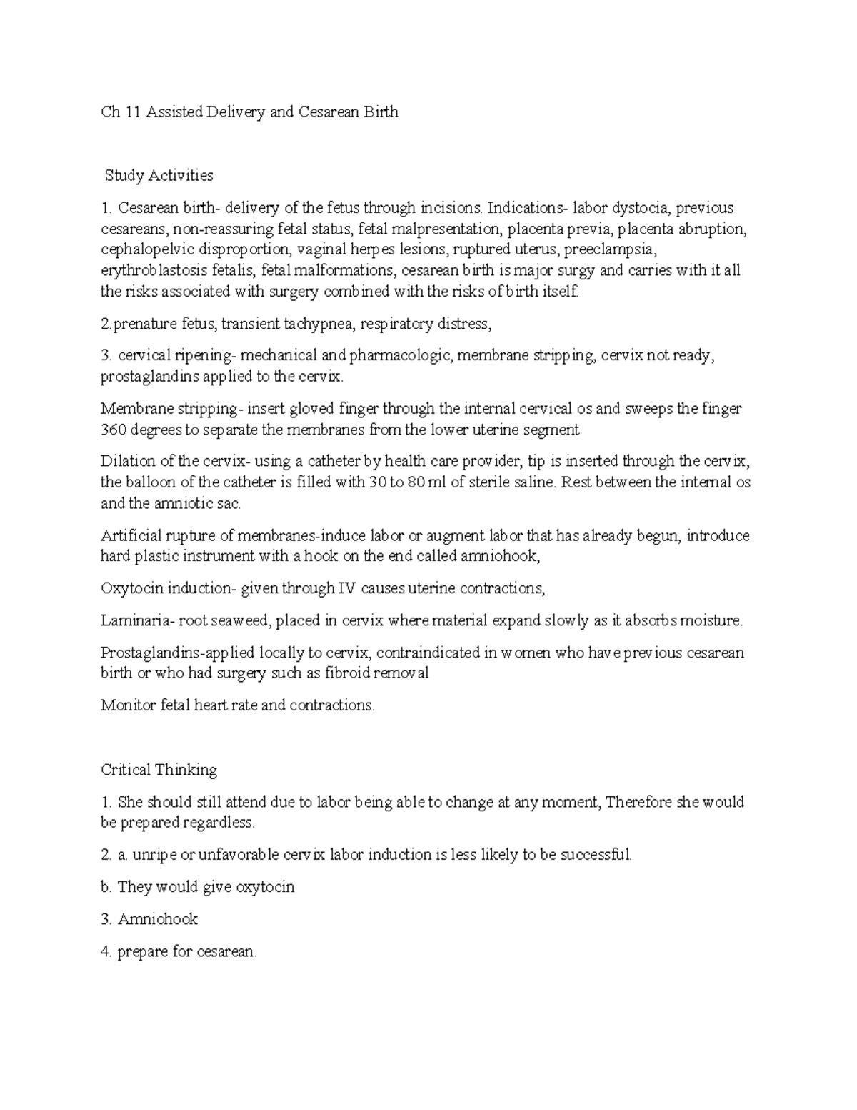 Ch 11 assisted delivery and cesarean - Ch 11 Assisted Delivery and ...