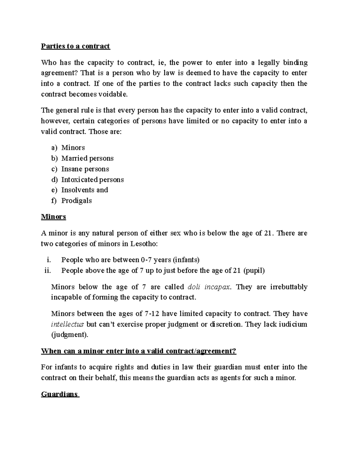 Parties to a contract - Materials - Parties to a contract Who has the ...