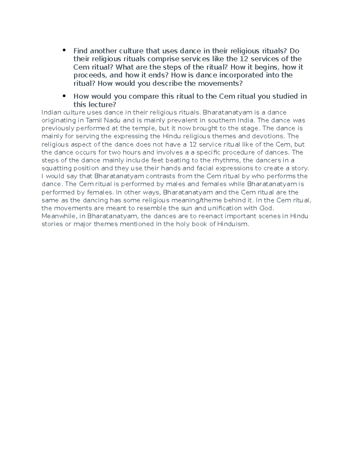 Dance in Istanbul 2 - Assignment - Find another culture that uses dance ...