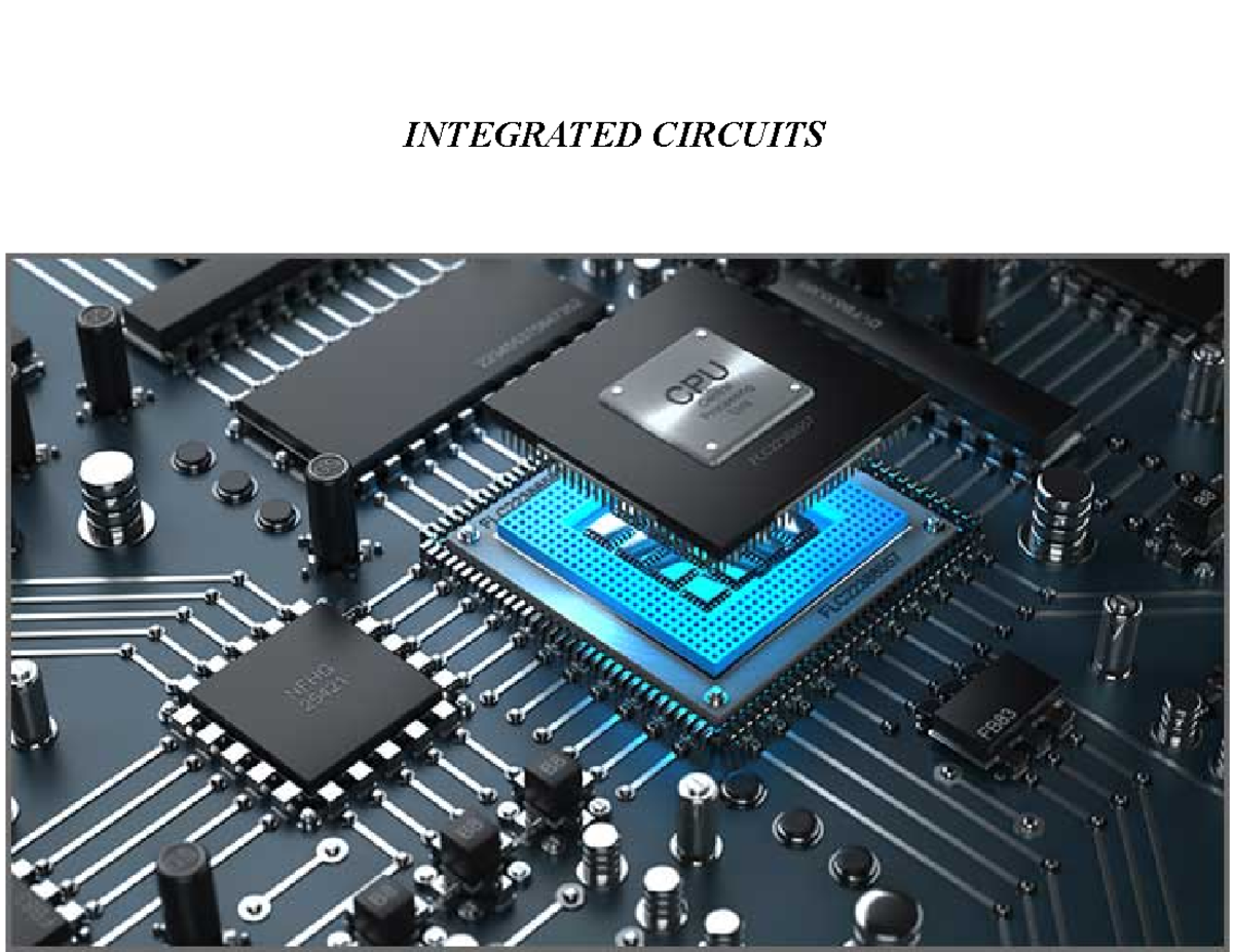 ITechnology of integrated circuits - INTEGRATED CIRCUITS CONTENTS ...