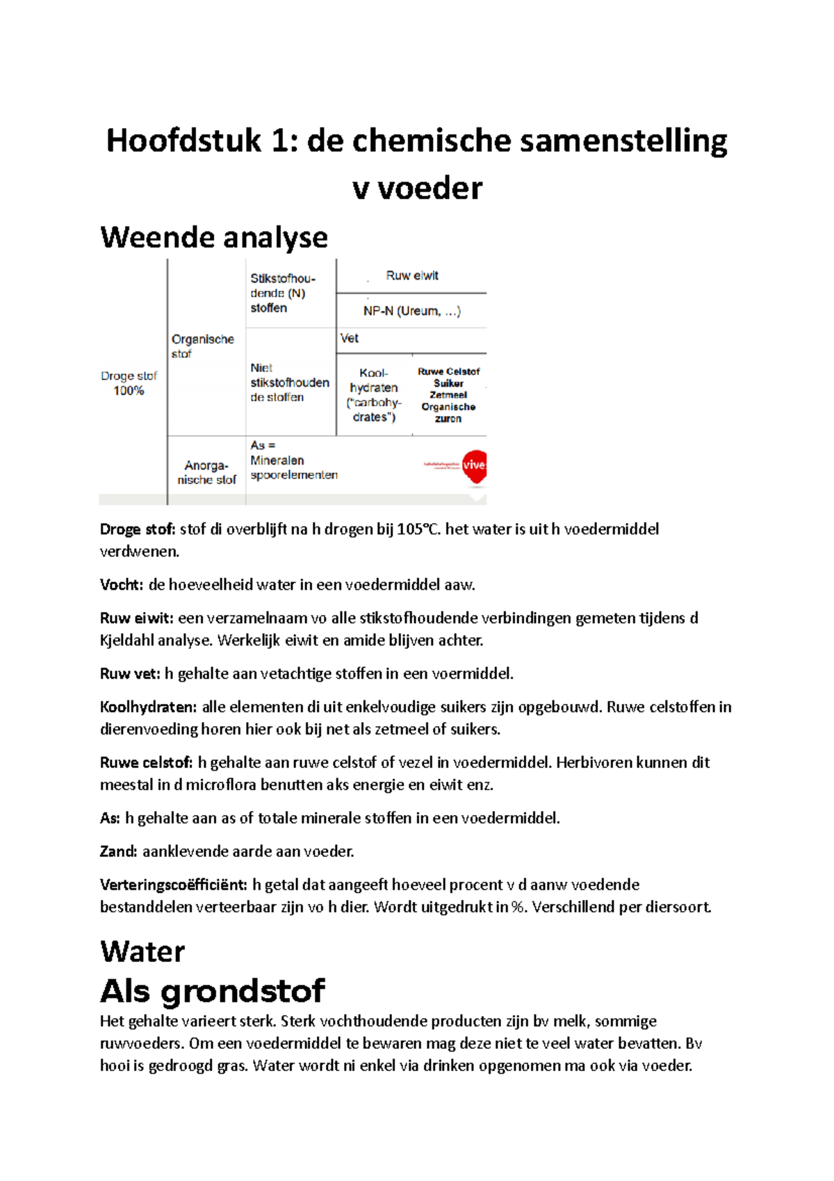 Samenvatting biochemie uitbereiding - Hoofdstuk 1: de chemische ...