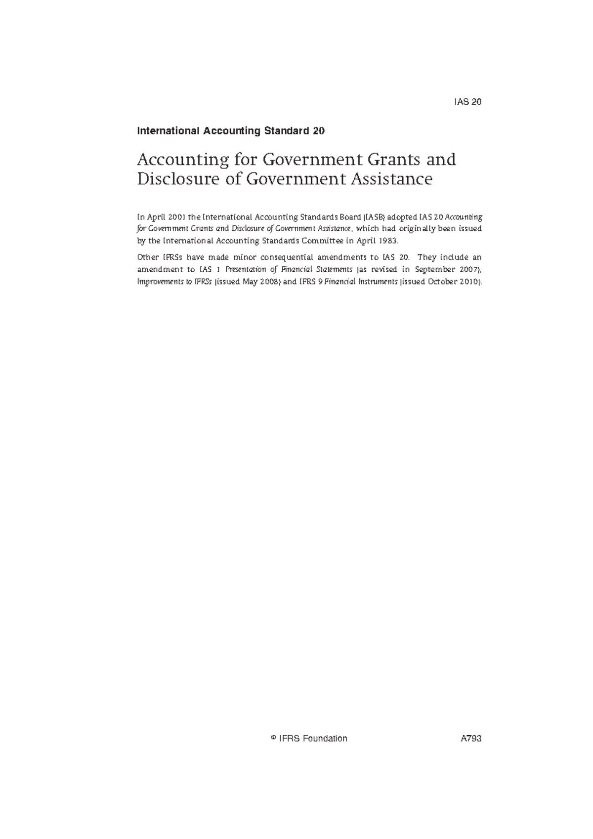Ias20 - Relates to IAS 20 - International Accounting Standard 20 ...