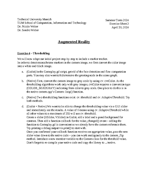 AR LEc 1,2,3,4 notes - AR Exam Notes Basics Augmented Reality ...