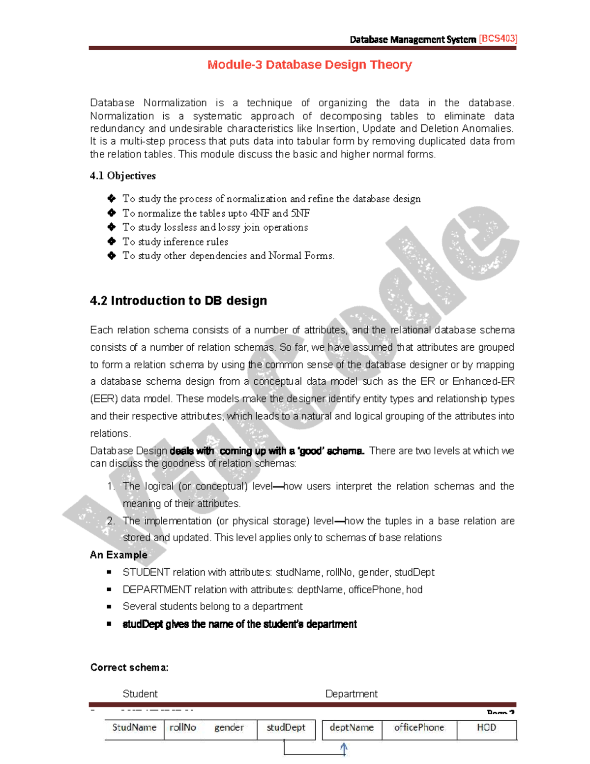 Database Management System about the concept of normalization ...