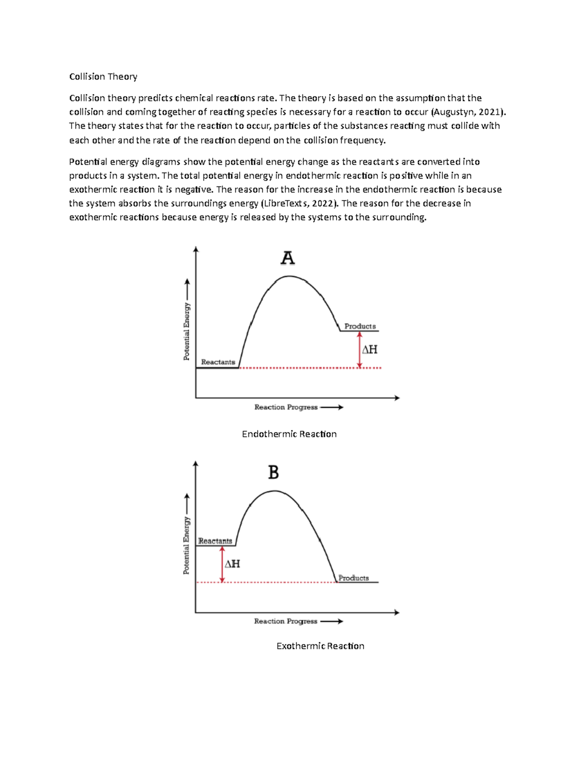Collision Theory - Task 1 - Collision Theory Collision theory predicts ...