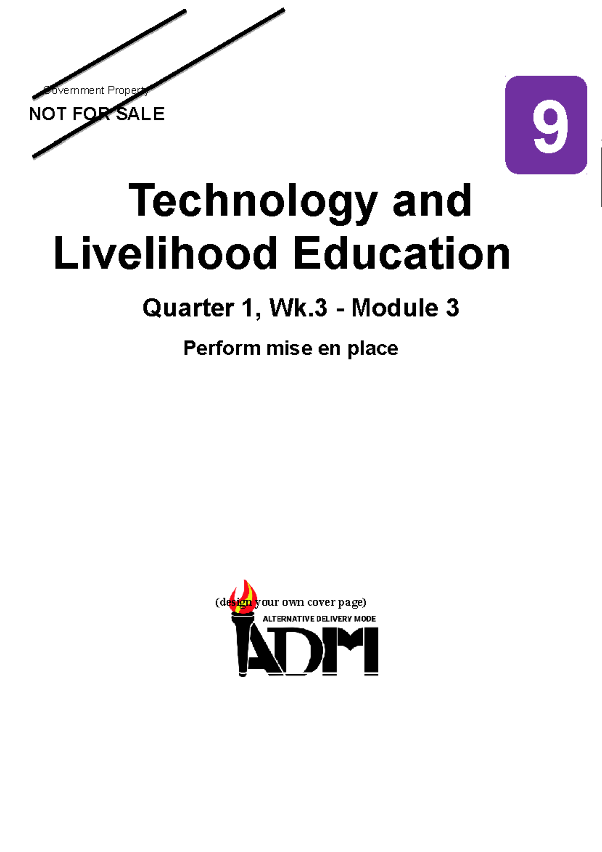 TLE9 Q1 Mod3 Wk3-Prepare-mise-en-place-v3 - NOT Technology and ...